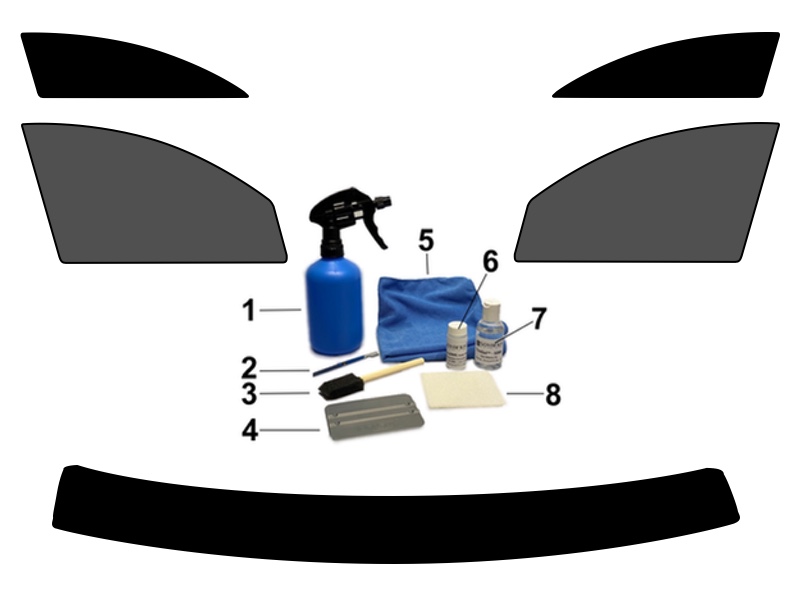 Färdigskuren avtagbar solfilm framdörrar,framdörrar,board,vindruteboard ...